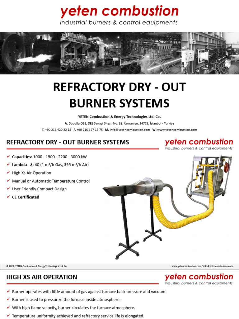 Refractory Dry - Out Burner Systems | PDF | Flow Measurement | Valve