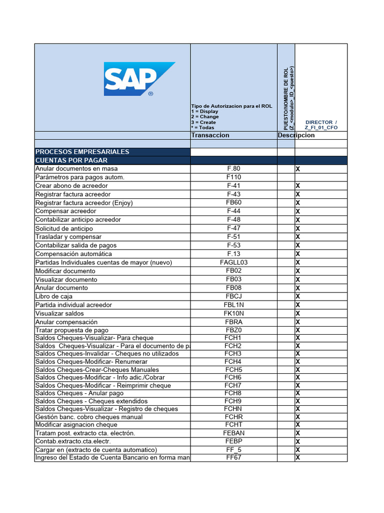 Matriz de Roles Ejemplo | PDF | Contabilidad | Industrias de servicio