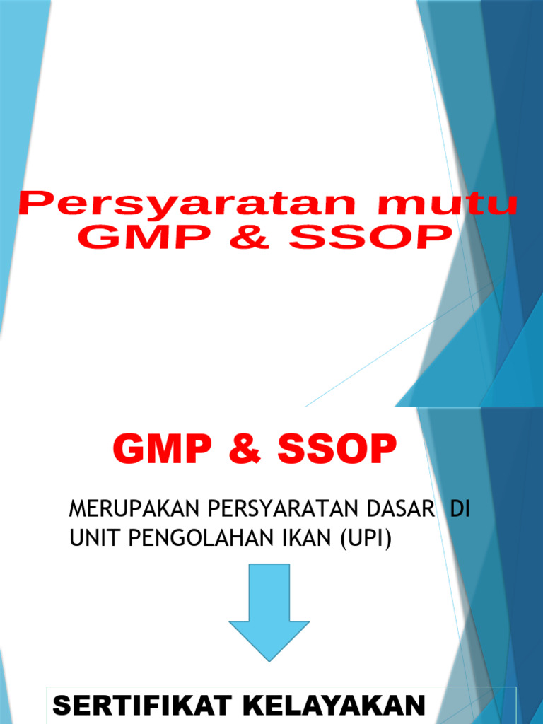 2materi GMP N SSOP Produk Perikanan | PDF | Teknologi & Rekayasa