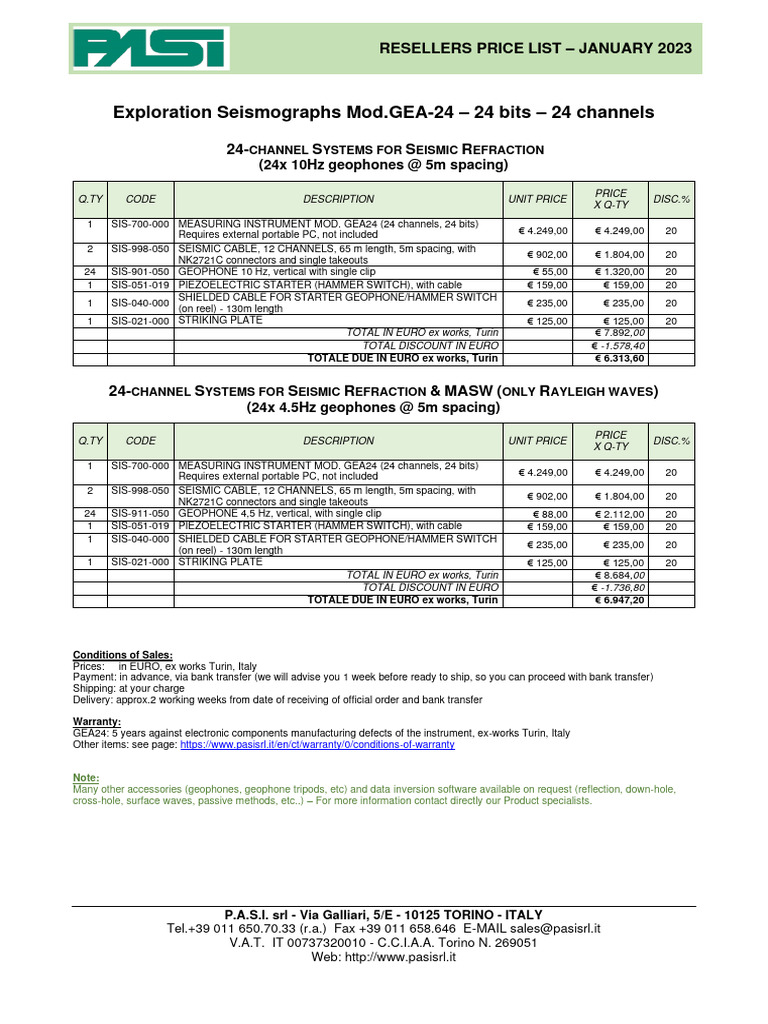 GEA-24 - Resellers PRICE LIST JANUARY 2023 | PDF | Computing | Equipment