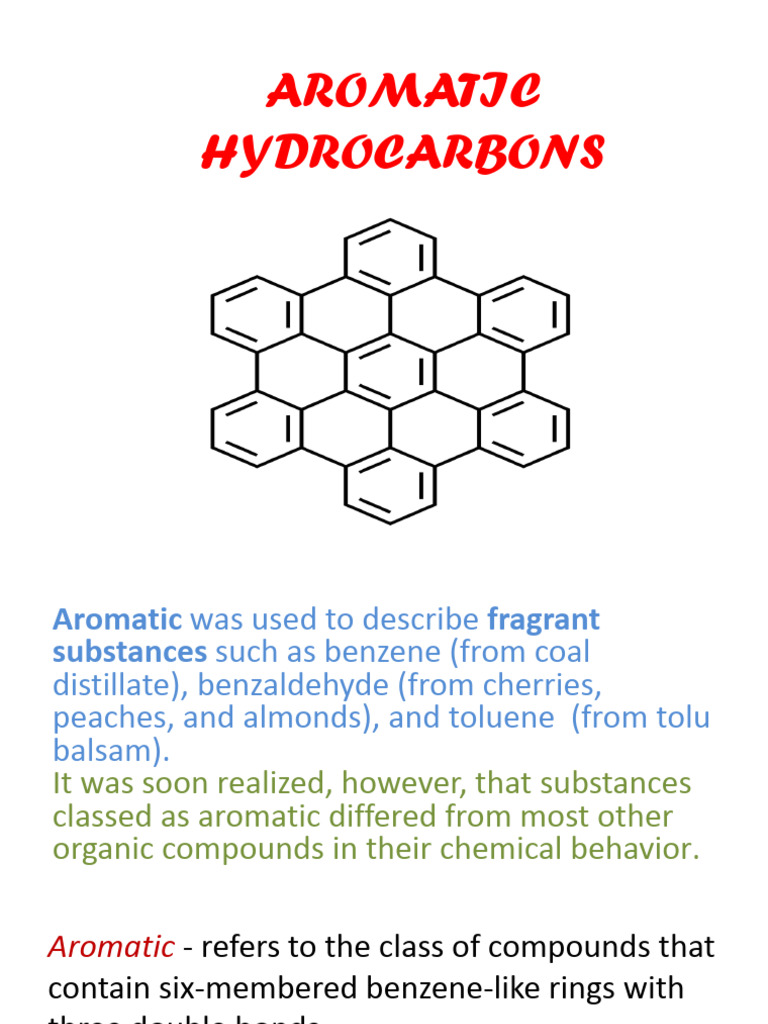 5.1 Aromatic Hydrocarbons Structure of Benzene and Aromatic Compounds ...