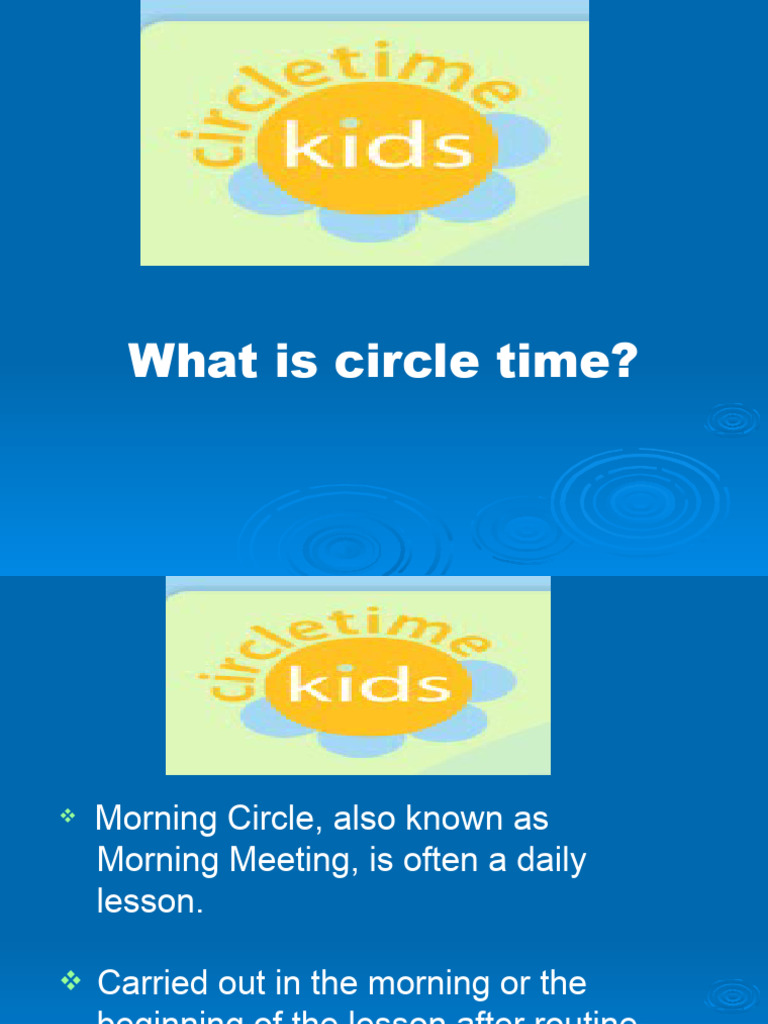 Morning Circle Activities and Benefits | PDF