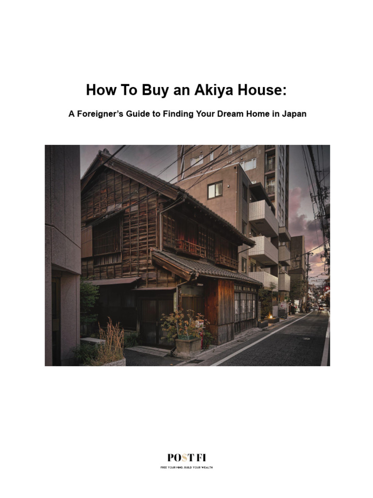 A Foreigner's Guide to Buying Akiya in Japan | PDF | Loans | Insurance