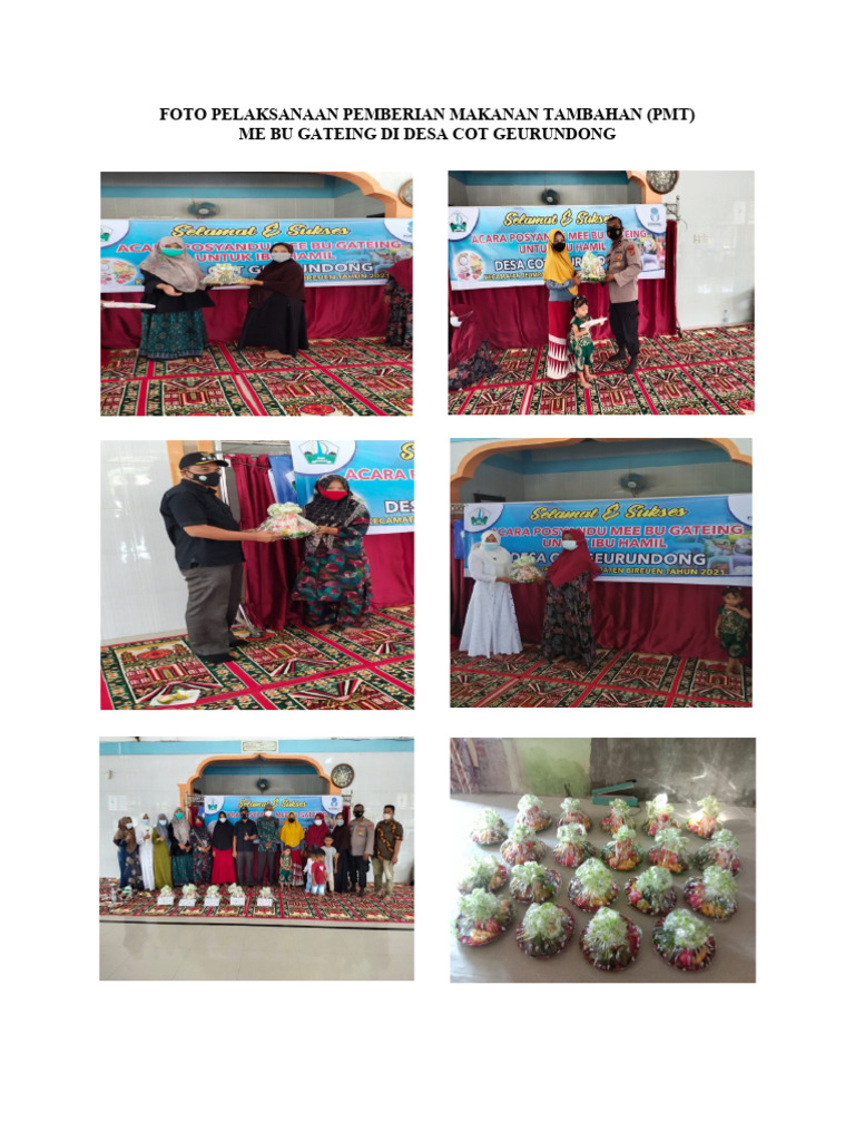 Jeumpa - Foto Pelaksanaan Pemberian Bu Gateing | PDF