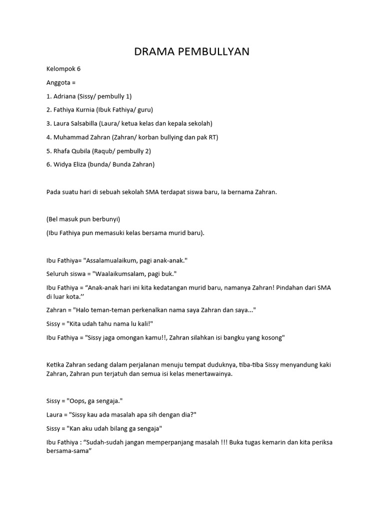 Drama Pembullyan | PDF