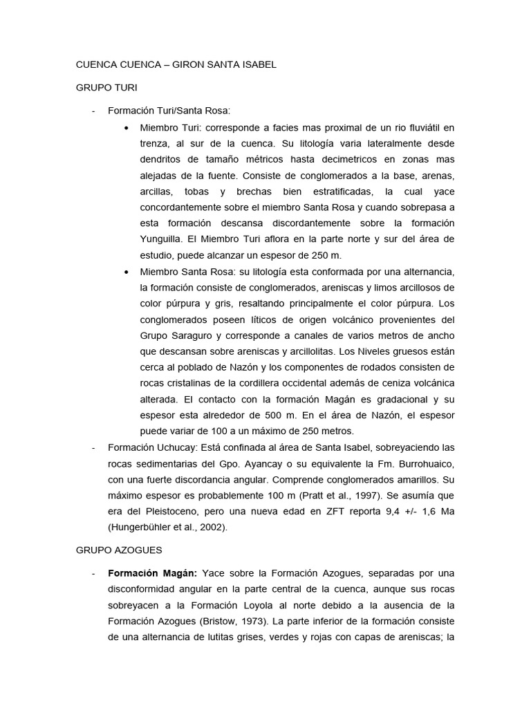 Cuenca Cuenca | PDF | Arenisca | Rocas