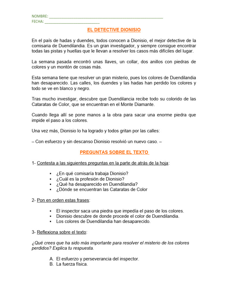 Comprension Lectora 2do Grado Pdf