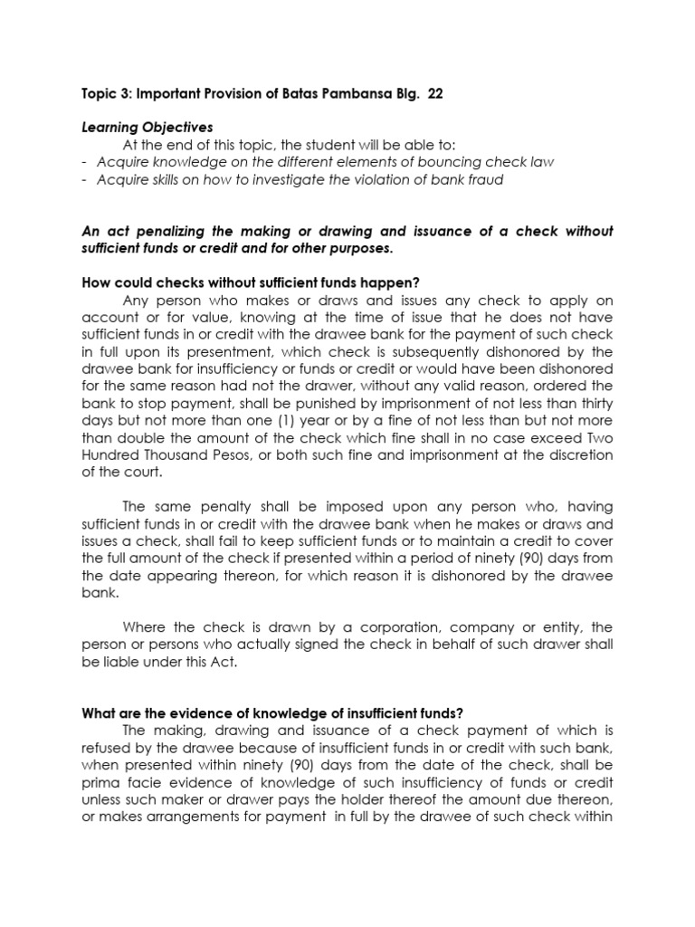 Final Topic 3 | Download Free PDF | Cheque | Justice