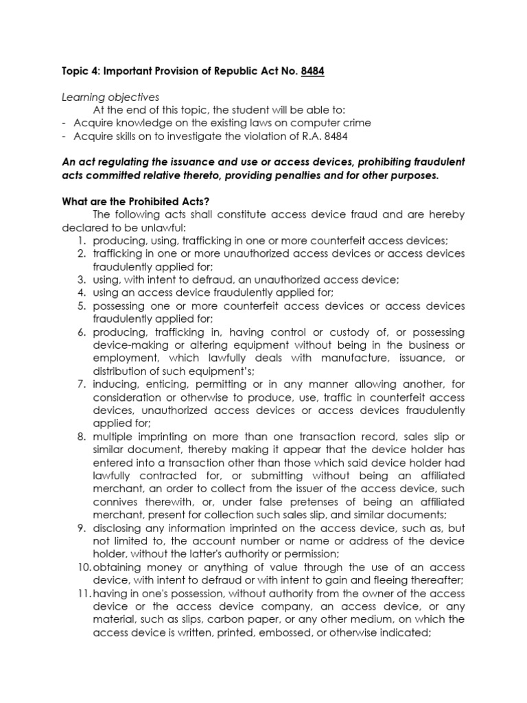 Final Topic 4 | PDF | Credit Card | Fraud