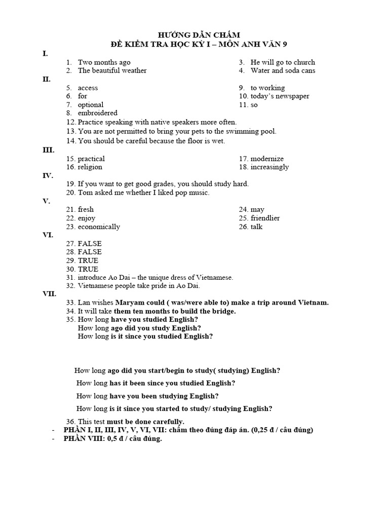 Practice Test 4 - Key | PDF