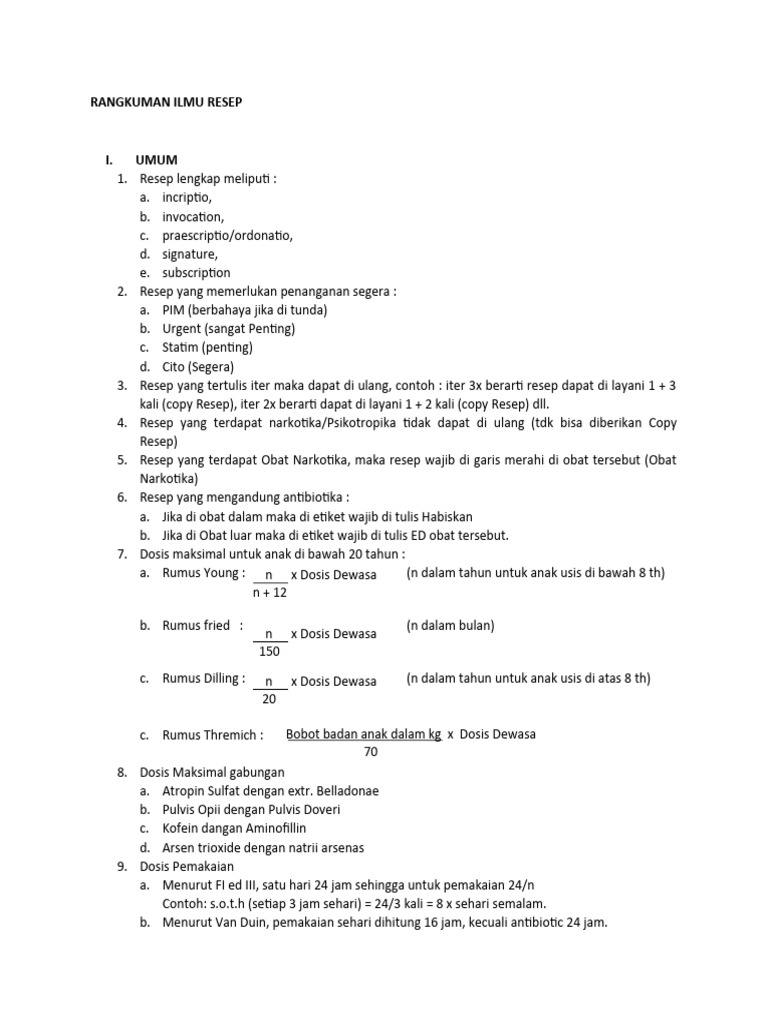 Arti Resep Iter 2x dalam Farmasi | PDF
