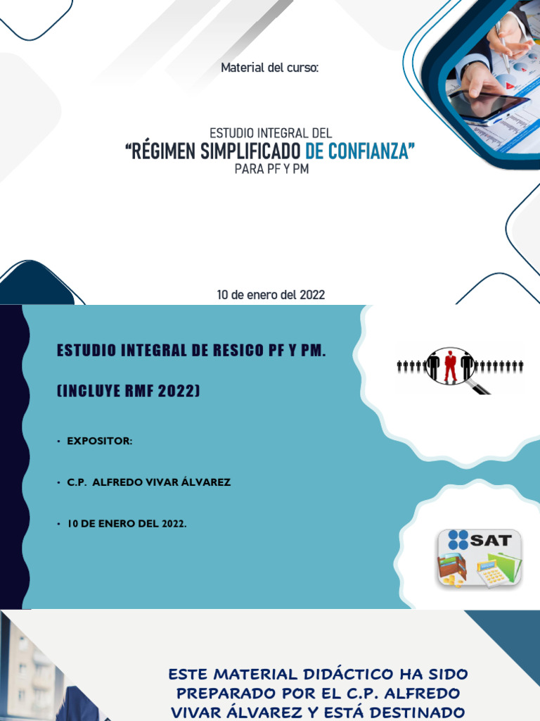 Material Resico PF y PM 2.0 | PDF | Impuesto sobre la renta | Impuestos