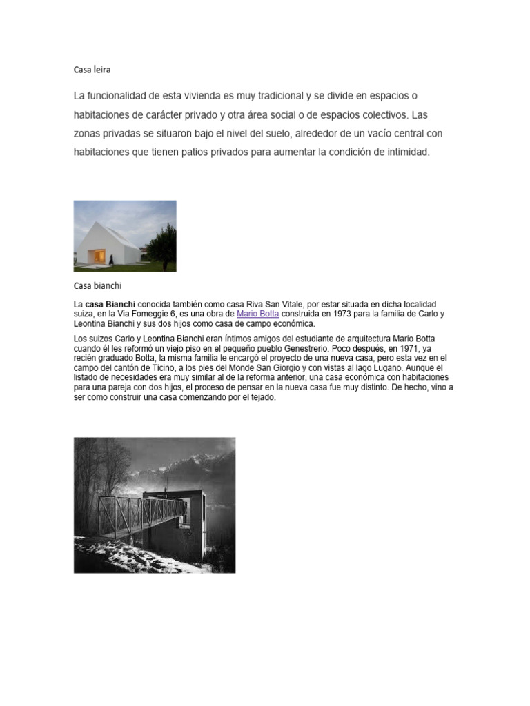Descripcion de Cada Casa | PDF | Ciencias sociales | Hogar, jardinería ...