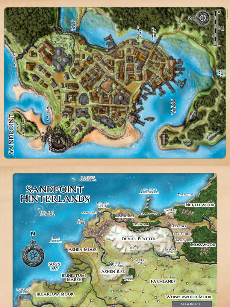 Sandpoint, Light of The Lost Coast Poster Map | PDF