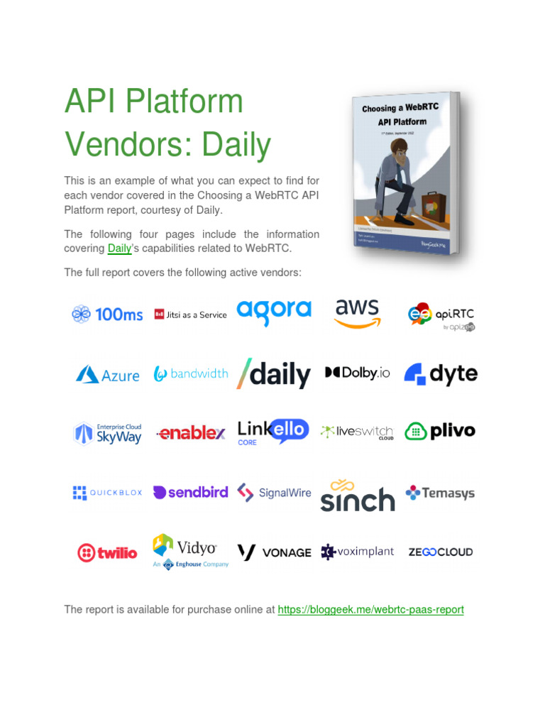 BlogGeekMe Daily WebRTC API Platform Sample 202209 | PDF | Videotelephony | Streaming Media