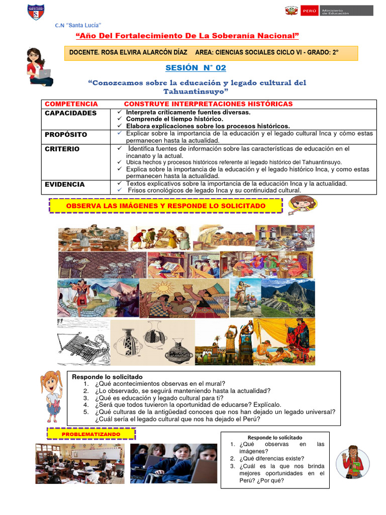 GUIA S2 - Educación y Legado Cultural Inca | PDF | Imperio Inca