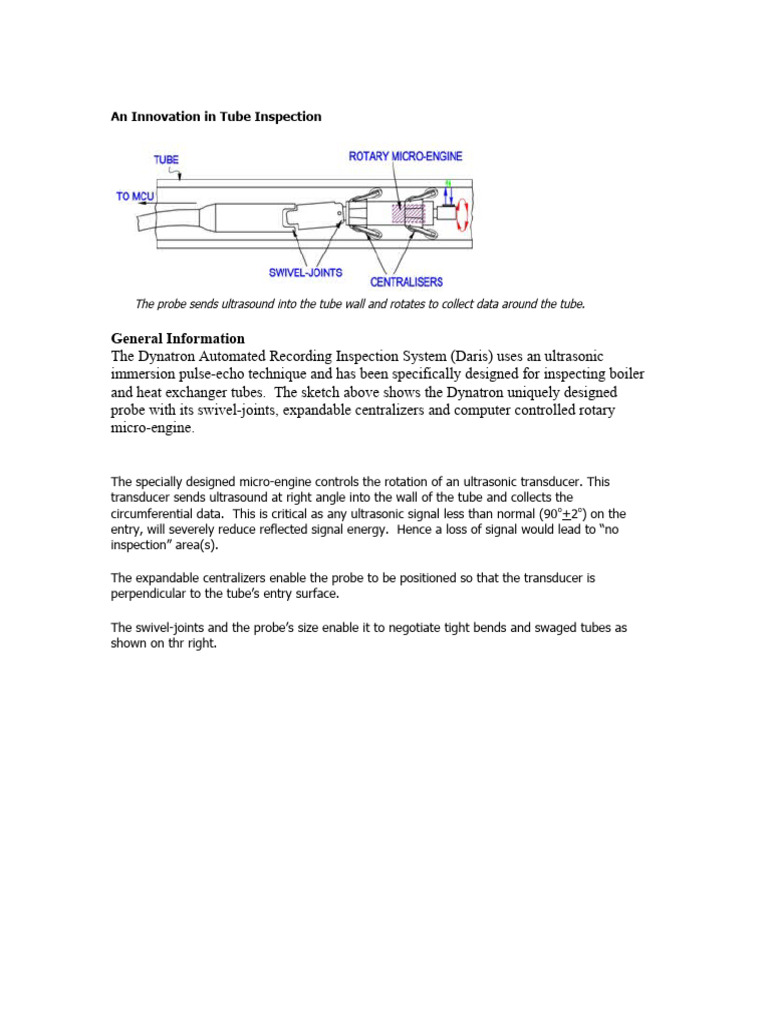 An Innovation in Tube Inspection | PDF | Boiler | Ultrasound