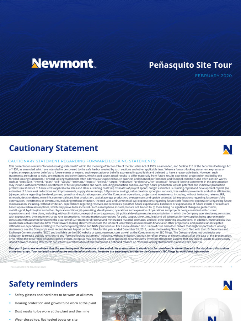 Newmont Penasquito Site Tour - February 2020 | PDF | Mining