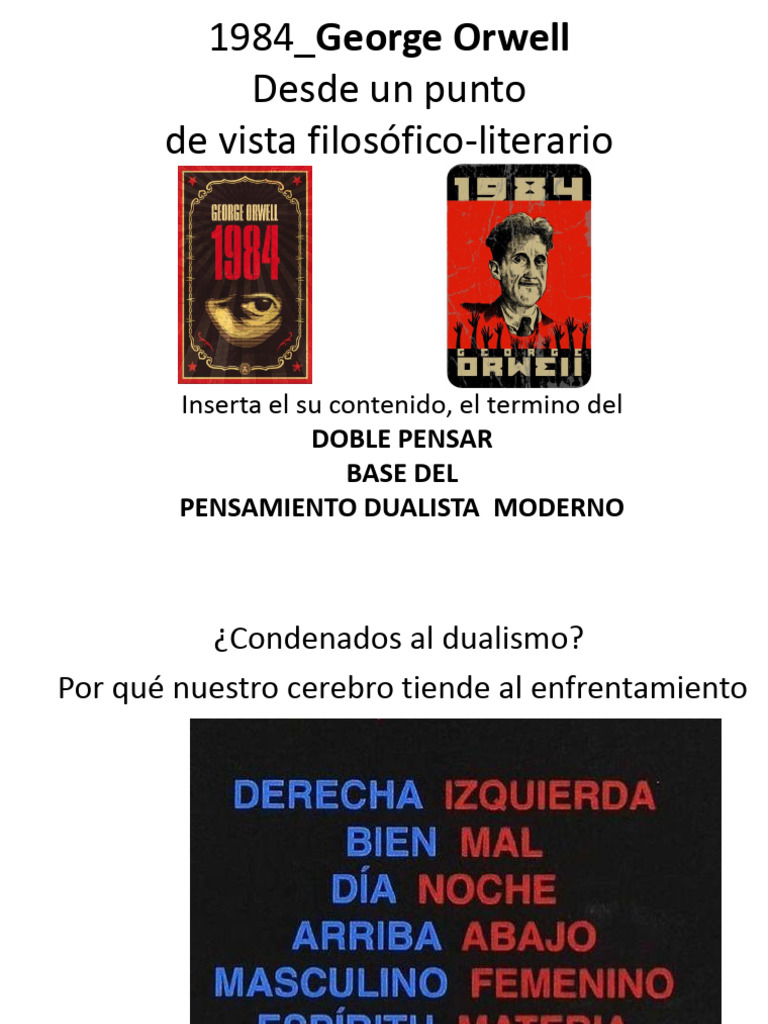 1984 - George Orwell - Desde Un Punto de Vista Filosófico-Literario ...