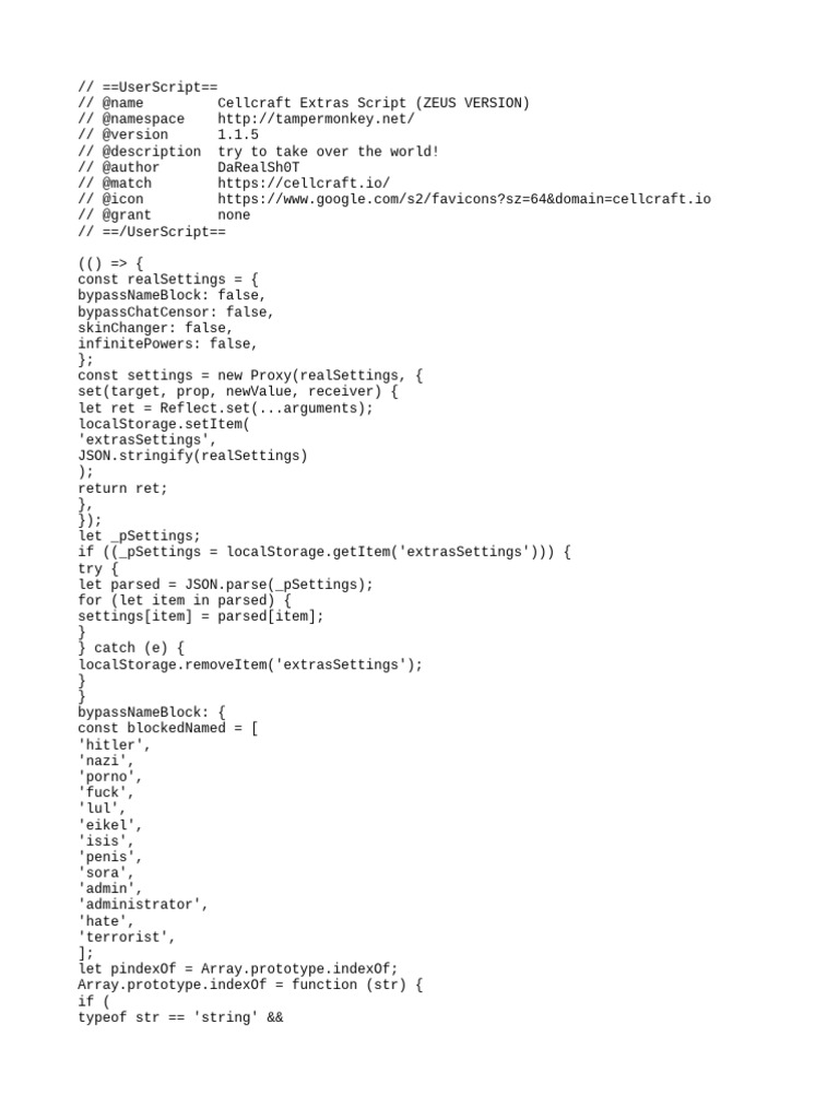 Cellcraft - Io Infinite Powers Script | PDF | Computer Programming | Computing