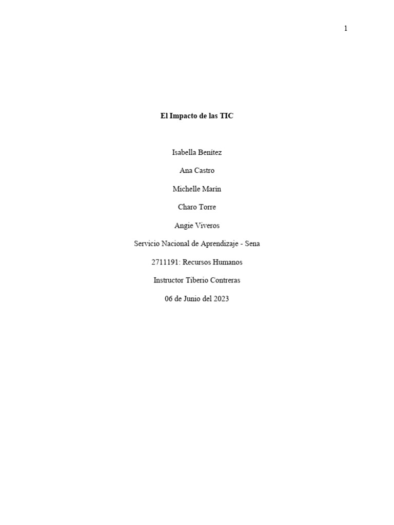 Normas APA - Impacto de Las TIC - Angie | PDF | Tecnología de ...