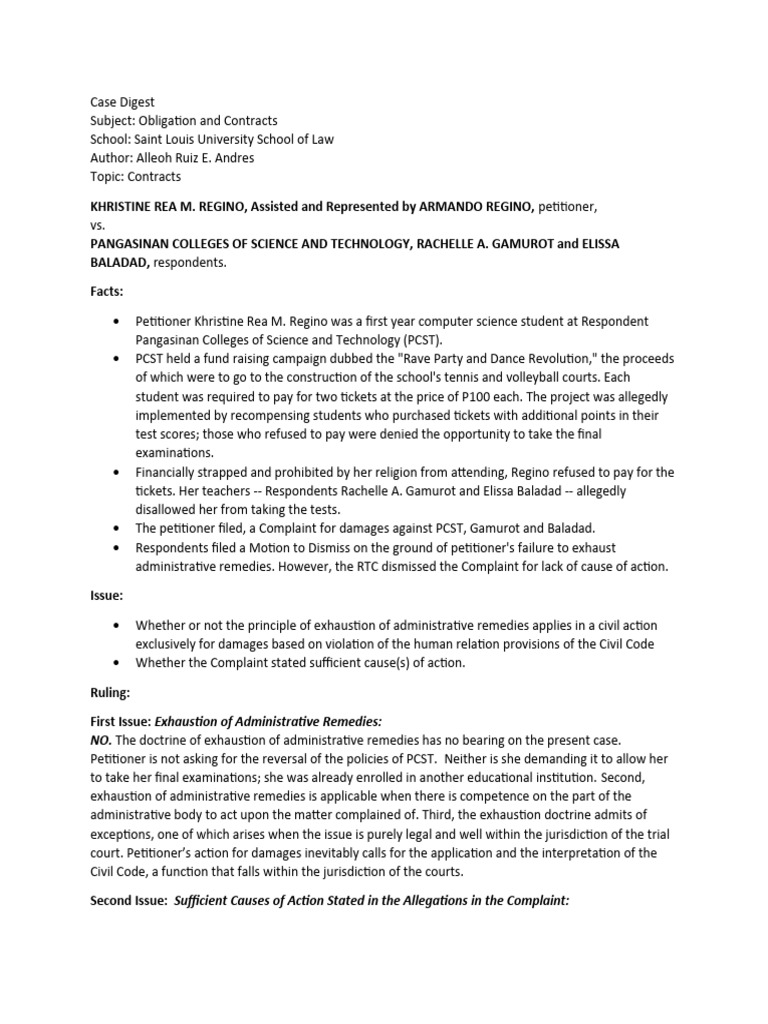 KHRISTINE REA M. REGINO Assisted and Represented by ARMANDO REGINO ...