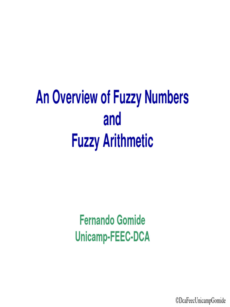 0709 Fno Fuzzy Numbers And Operaton On Fuzzy Arithmetic Pdf Fuzzy Logic 