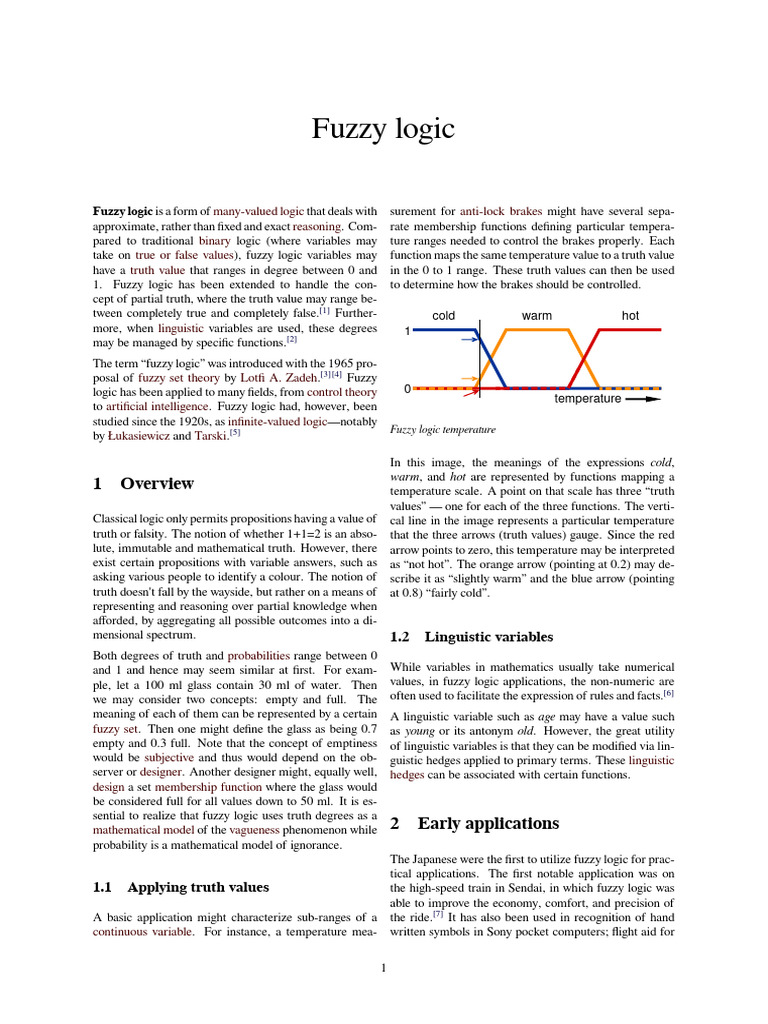 0703 - Introduction To FL - WP | PDF | Fuzzy Logic | Logic