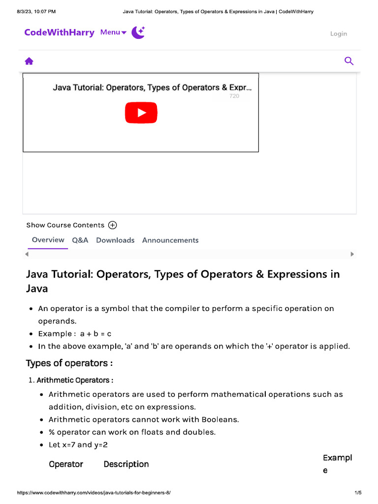 Operators | PDF Operators | PDF