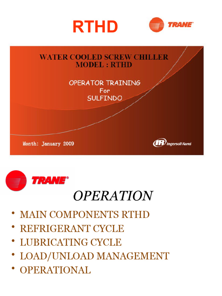 (Trane) RTHD Training 2 | PDF | Heat Exchanger | Engineering Thermodynamics