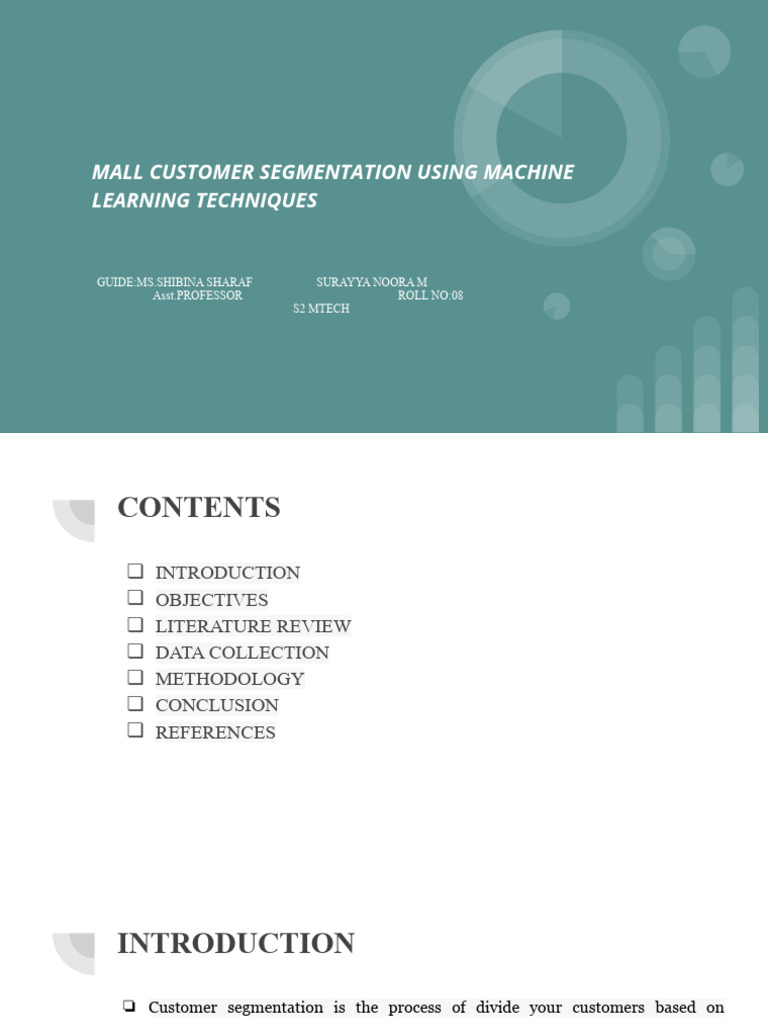 Mall Customer Segmentation Using Machine Learning Techniques | PDF | Cluster Analysis | Market ...