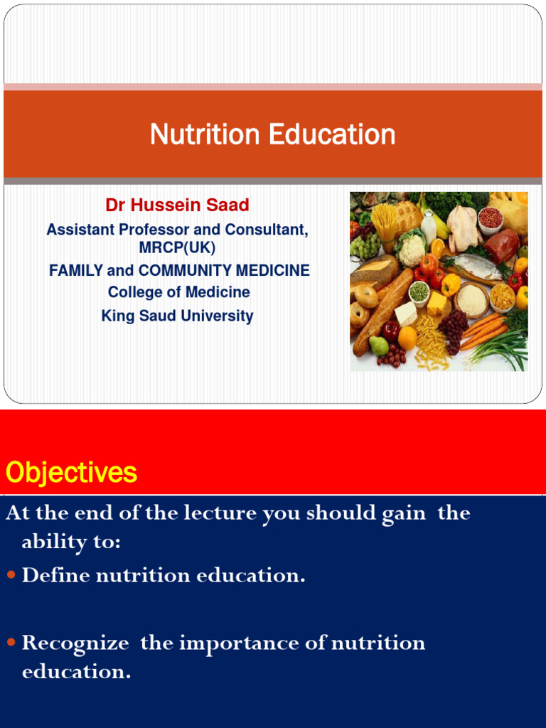 1-Nutrition Education | PDF | Foods | Diet (Nutrition)