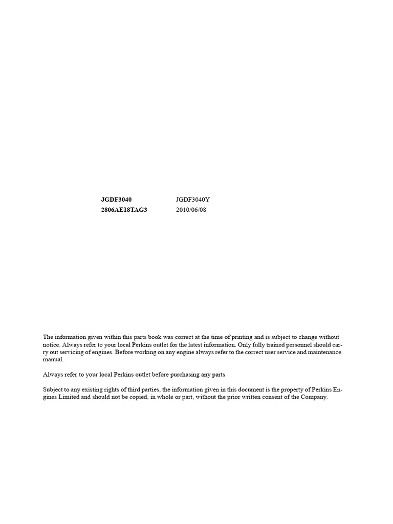 Gerador Perkins 2806 - JGDF3040Y | PDF | Internal Combustion Engine ...