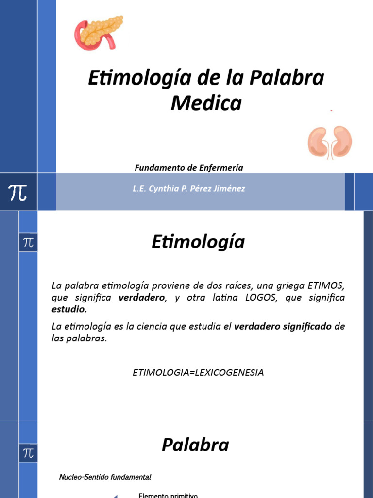 Etimología de Términos Médicos | PDF | Palabra | Especialidades Medicas