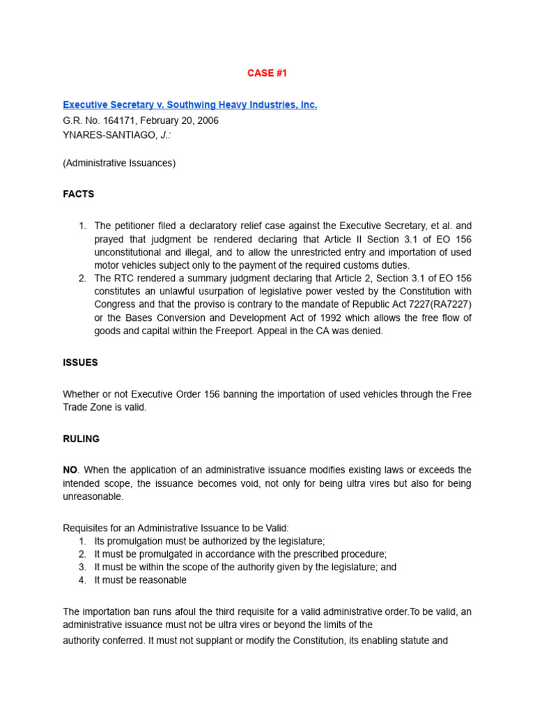 StatCon Case Digest | PDF | Eminent Domain | Impeachment