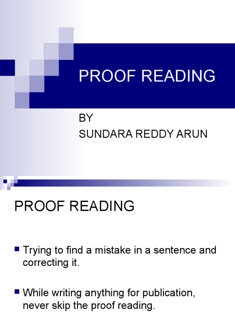 Proof Reading | PDF | Sentence (Linguistics) | Punctuation