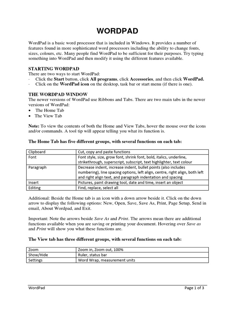 Wordpad For BFS - 2 | PDF | Icon (Computing) | Computer File
