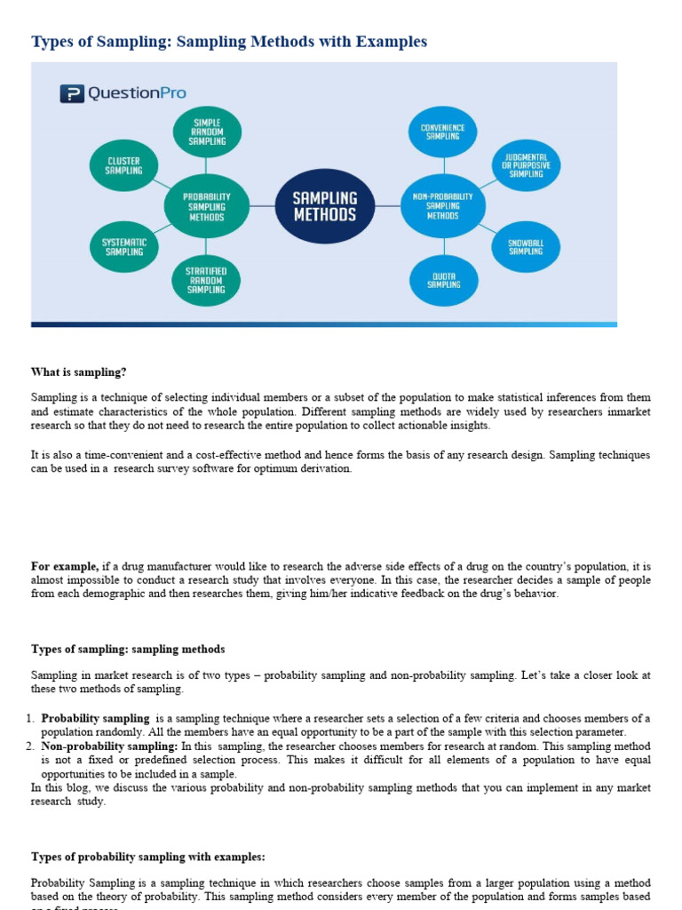 Sampling Techniques | PDF | Sampling (Statistics) | Survey Methodology Sampling Techniques | PDF | Sampling (Statistics) | Survey Methodology