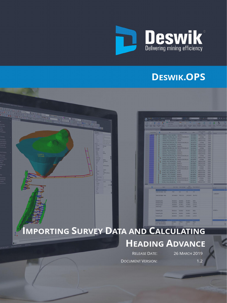Heading Advance in Deswik - Ops v1.2 | PDF | Surveying | Spreadsheet