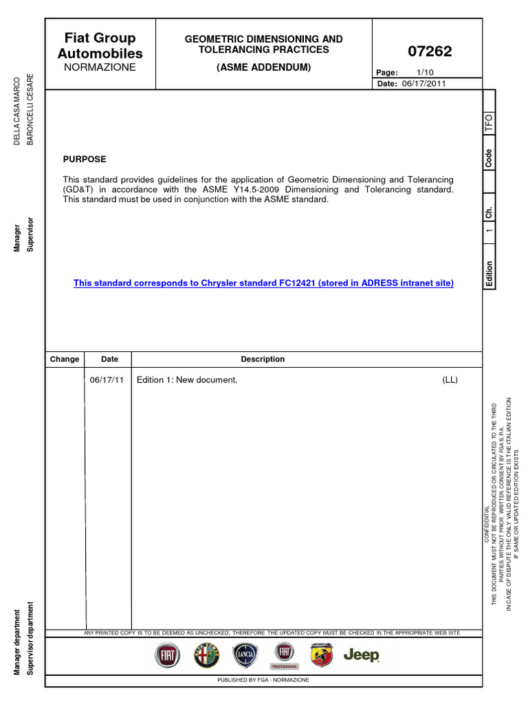 Addendum ASME | PDF | Engineering Tolerance | Engineering