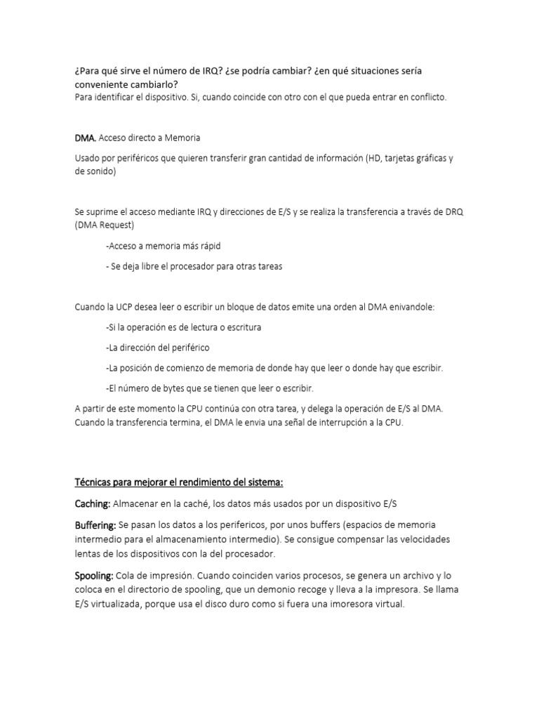 Para Qué Sirve El Número de IRQ | PDF | Archivo de computadora | De entrada y salida