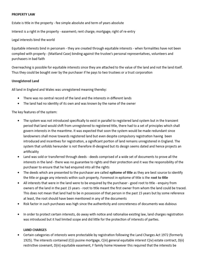 Registered and Unregistered Land | PDF | Environmental Law | Justice