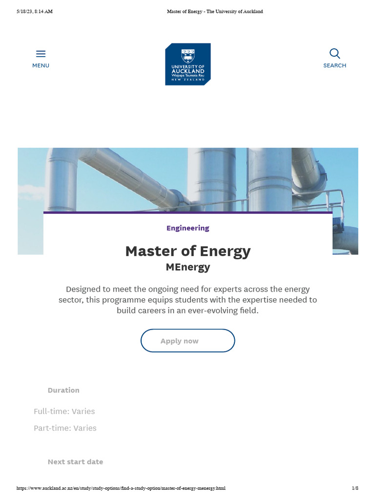 Master of Energy Overview (Including Tuitions) | PDF | Cost Of Living ...