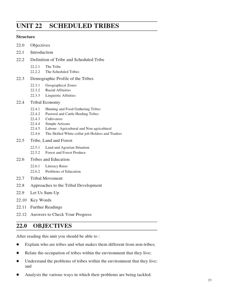 Scheduled Tribes | PDF