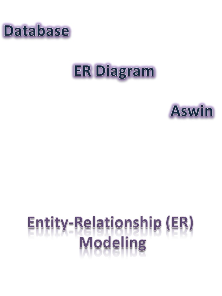 Aswin Er Diagram Pdf Conceptual Model Data Model