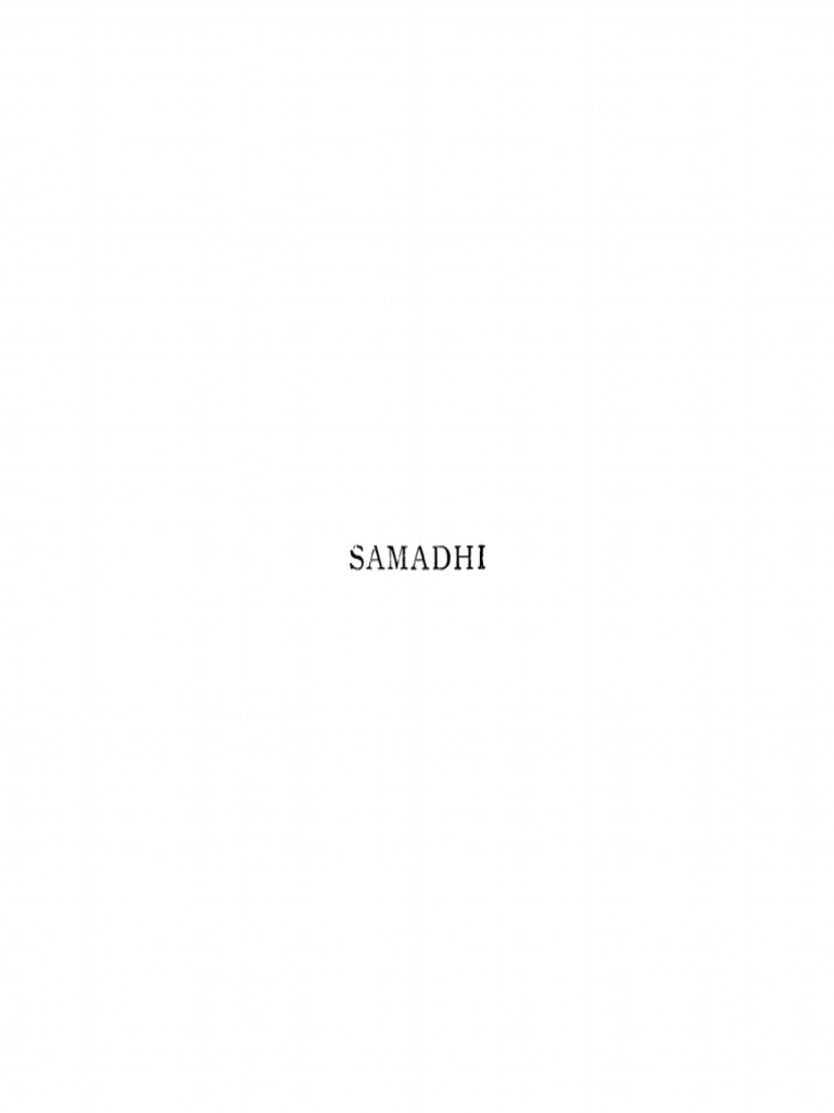 Samadhi | PDF | Meditation | Yoga