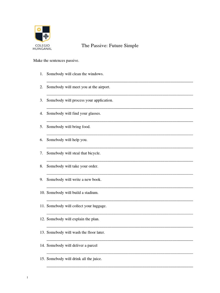 Passive Future Simple | PDF