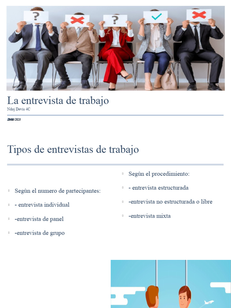 Tipos y consejos para entrevistas de trabajo | PDF | Negocios