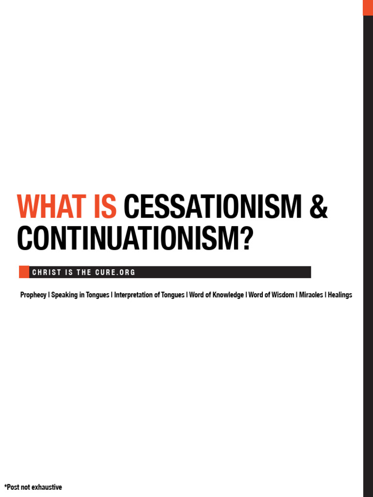 What Is Cessationism & Continuationism | PDF | Spiritual Gift ...