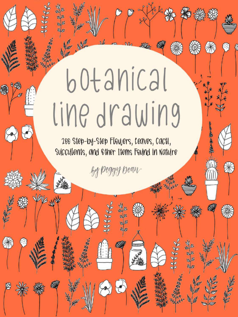 EnG - Compressed - Botanical Line Drawing - 200 Step-By-Step Flowers ...